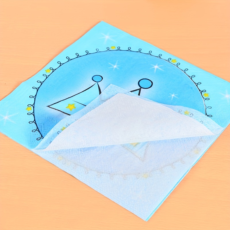 Birthday Napkins Boys Girls Crown Pattern - Temu