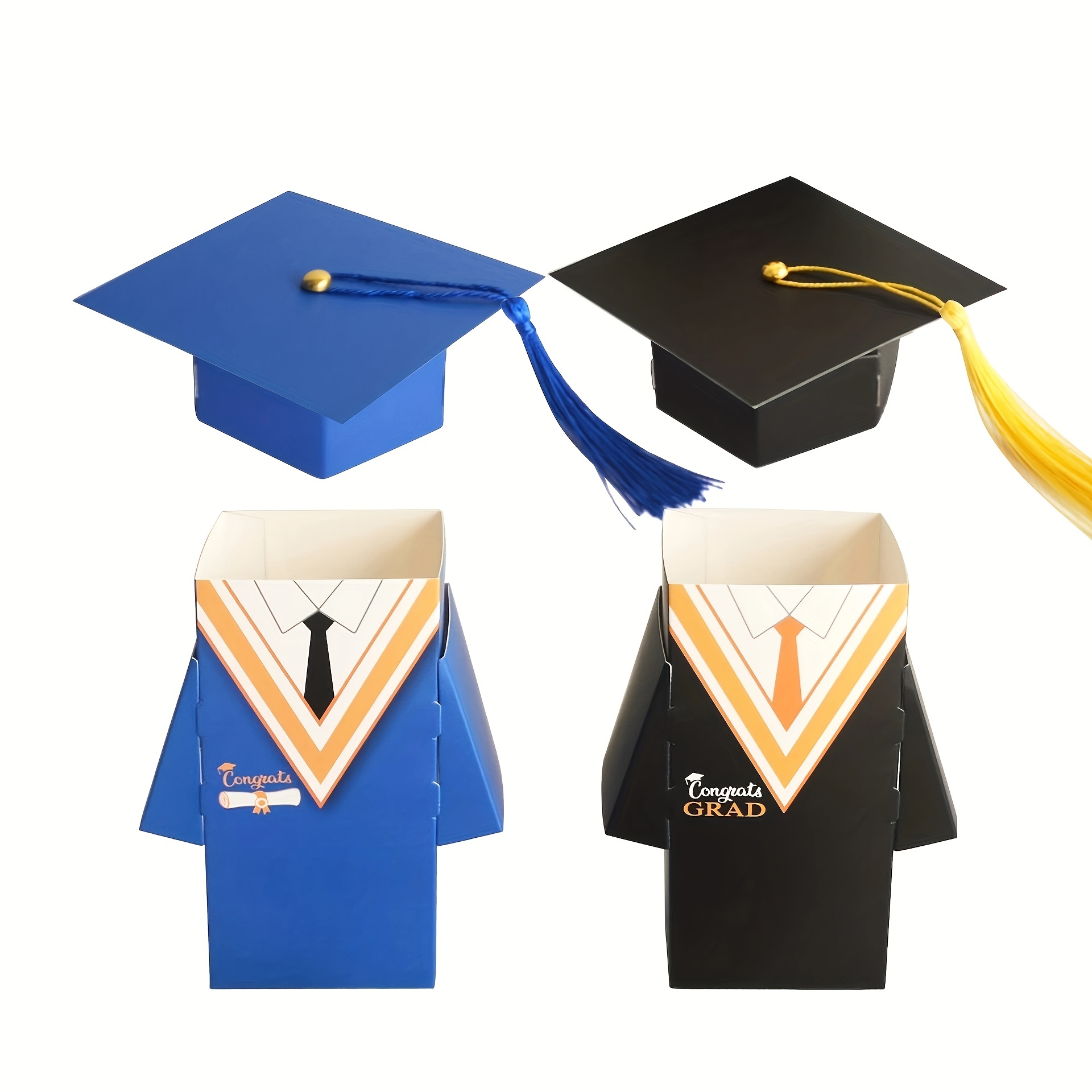 Blue Black Graduation Bachelor Hat Candy Box - Temu