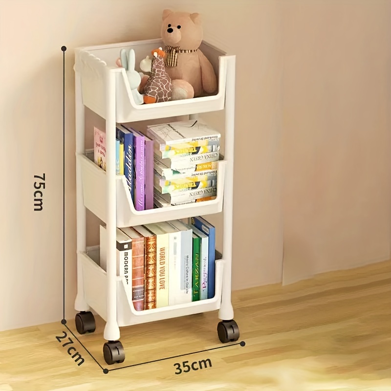 3/4 Layer Cart Bookshelf Portable Durable Seasoning Storage - Temu ...