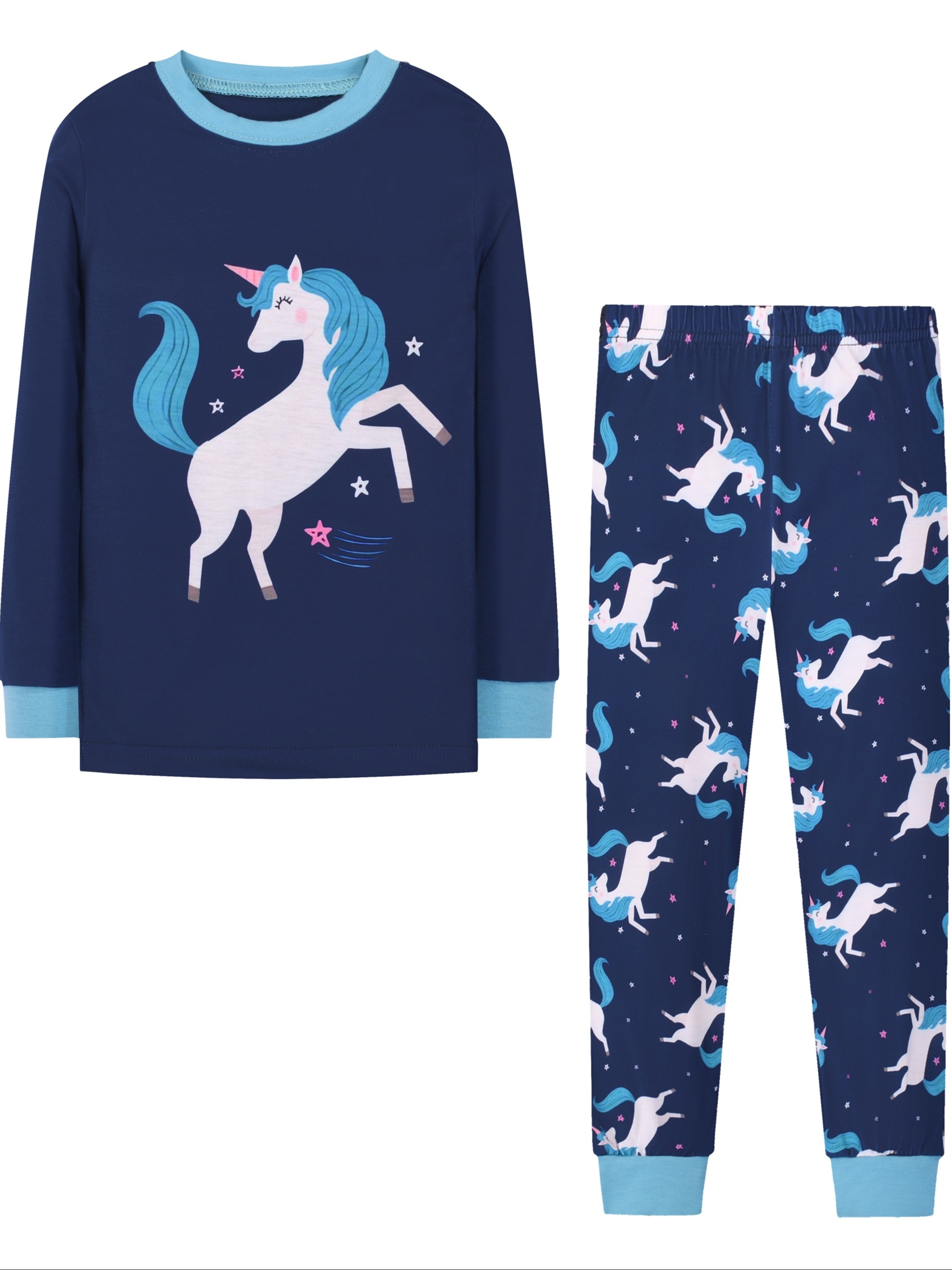Toddler Boys Pajama Sets Cartoon Unicorn Pattern Round Neck - Temu Australia