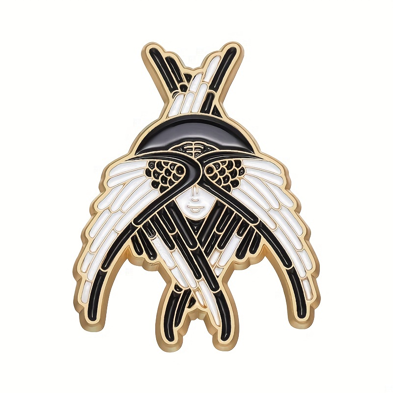 Black/ White Funny Cartoon Anime Pin Brooch Minimalist - Temu Denmark