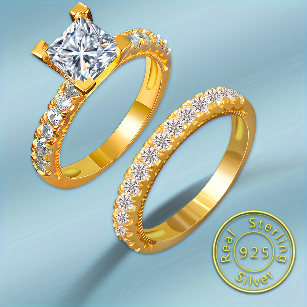 Silver Rings Women Sterling 925 Sterling Wedding Bands - Temu United ...