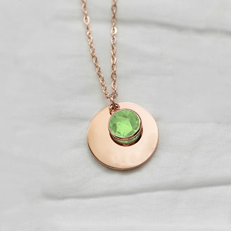 Personalized Customized Birthstone Pendant Necklace Birthday - Temu ...