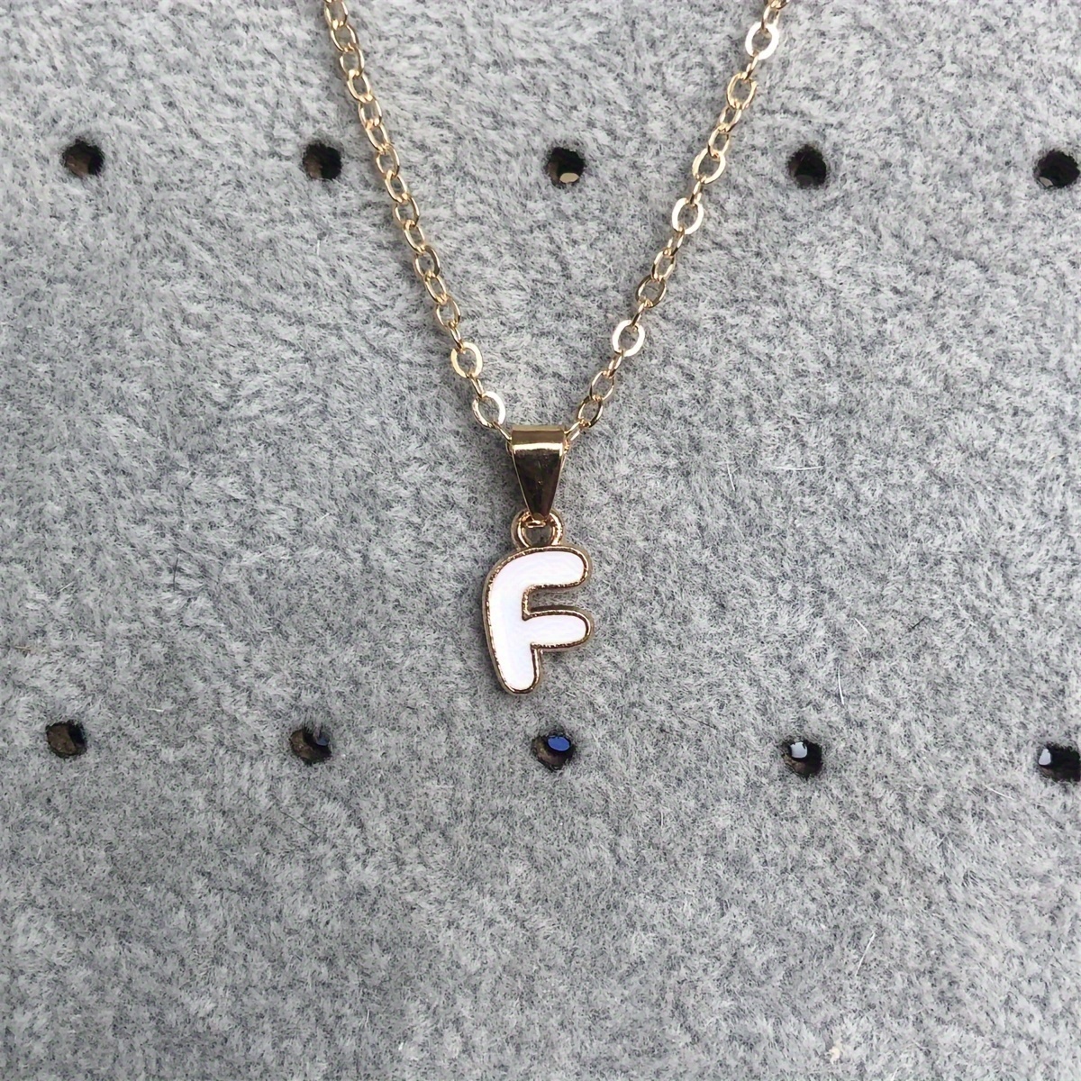 Interesting Plated Alloy 26 Letters Necklace Niche White - Temu United ...