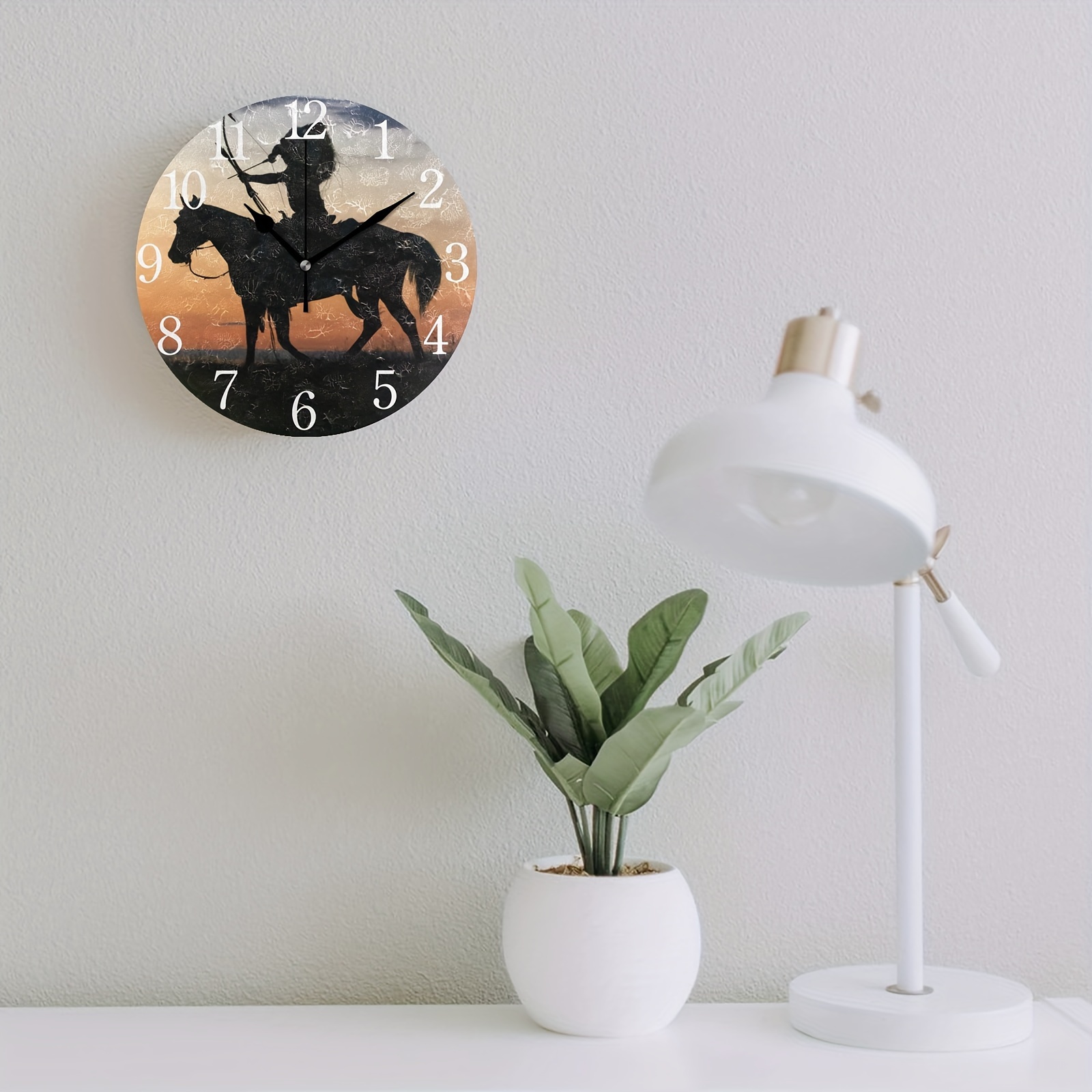 Wall Clock American Native Silent Non Ticking Operated Round - Temu ...