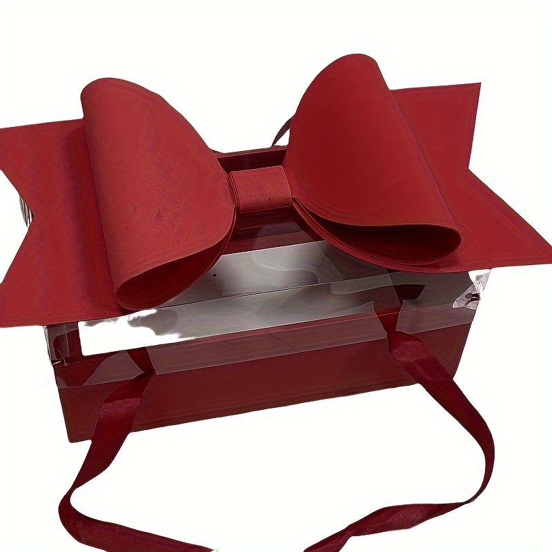 Bow Flower Box Transparent Fruit Flower Gift Box Rose Box - Temu Ireland