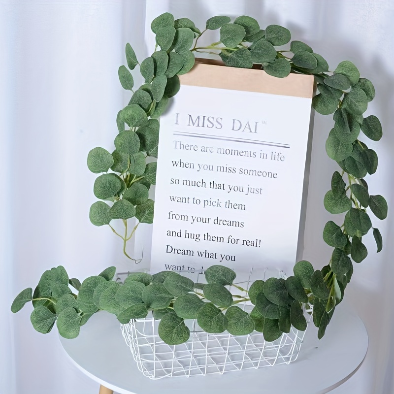 1pc Artificial Eucalyptus Rattan Hanging Vines Perfect For Landscaping ...