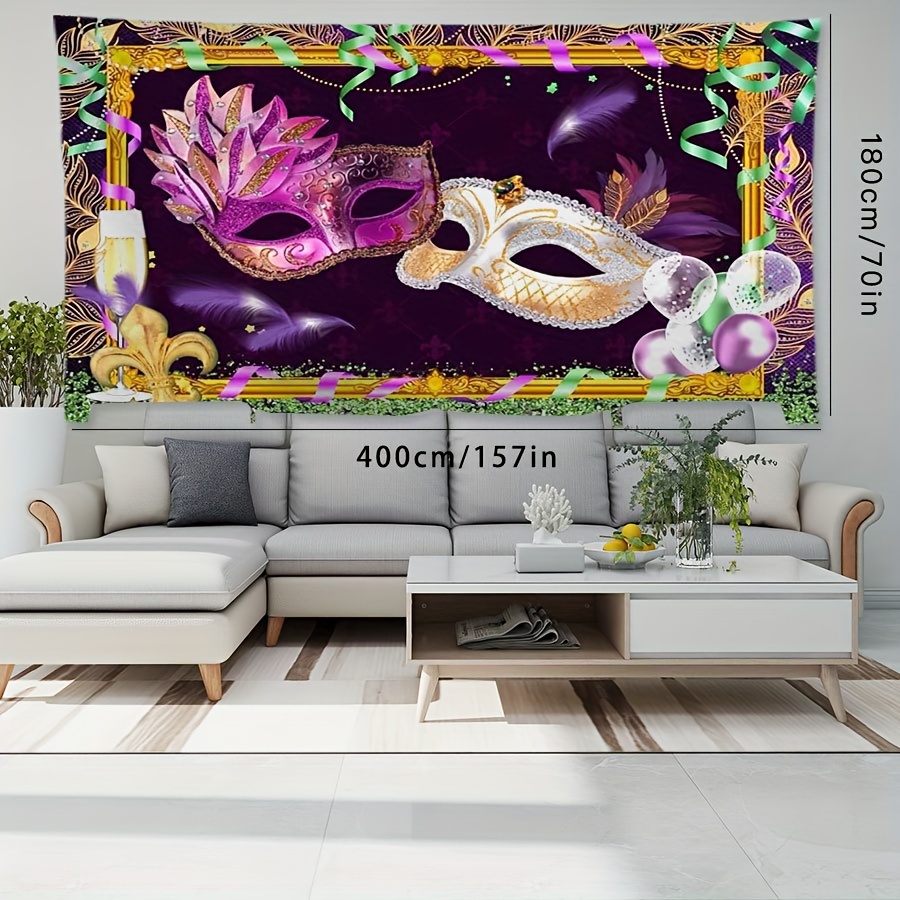 Suede Fabric Background Cloth Tapestry Purple Carnival Theme - Temu ...