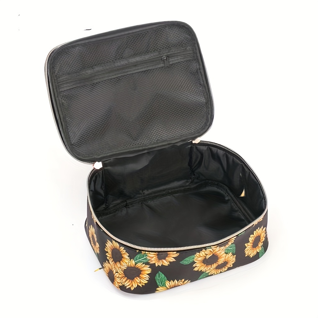 Sunflower Pattern Makeup Bag Lightweight Versatile Cosmetic - Temu ...
