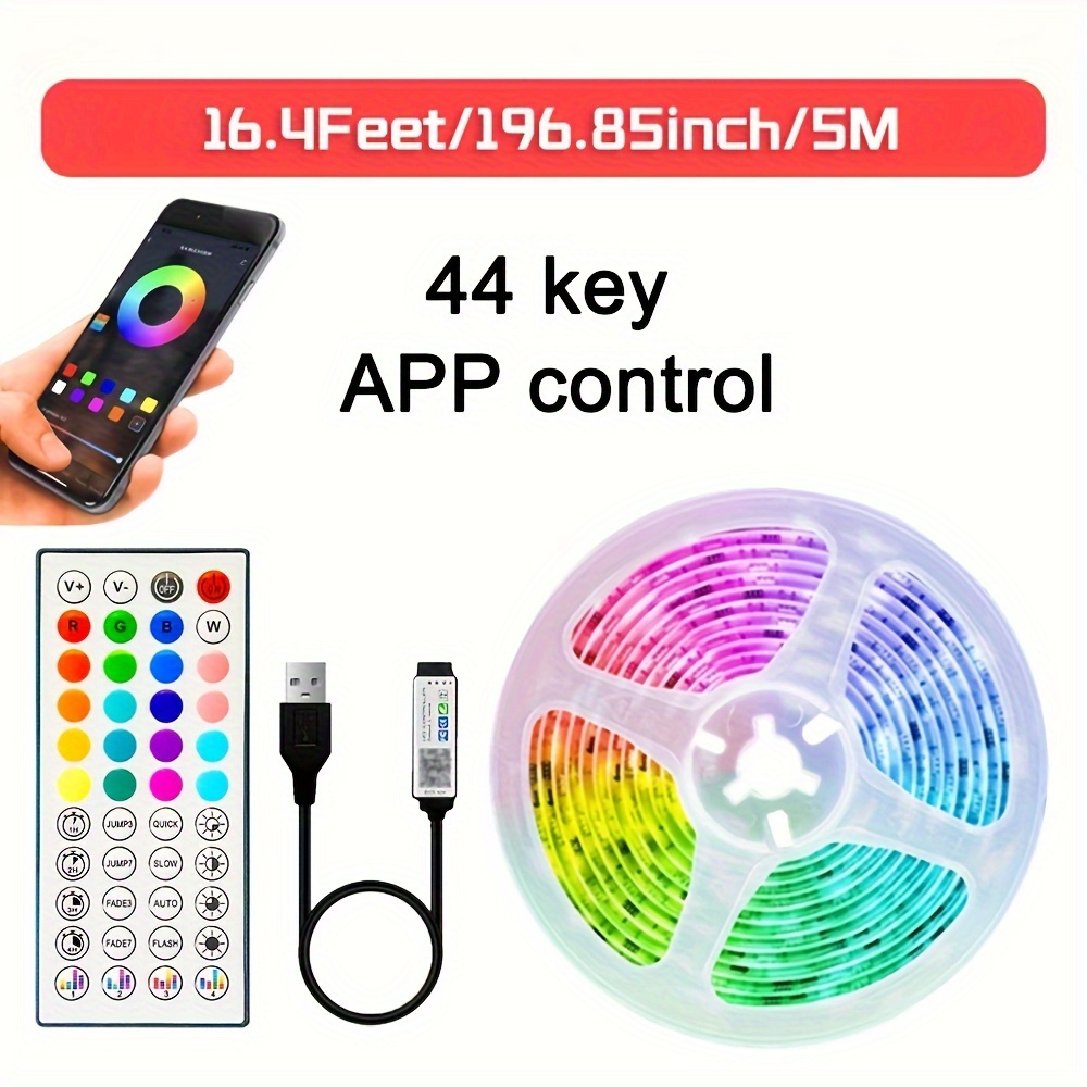 5v Rgb 2835 Led Strip Lights Tv Led Backlight Usb Rgb Ribbon - Temu ...