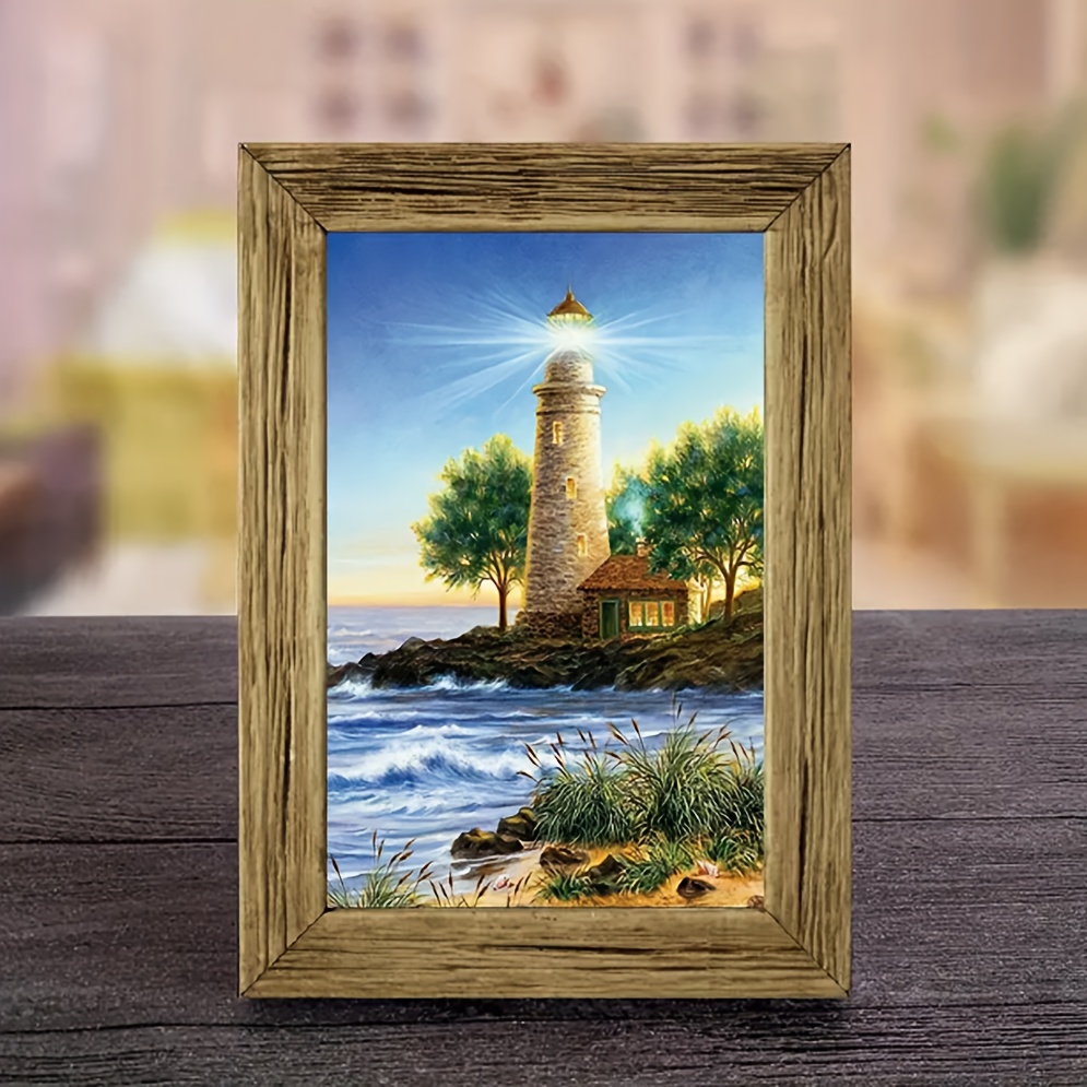 Diamond Painting Kit Set Lighthouse Landscape Beach Diy 5d - Temu ...