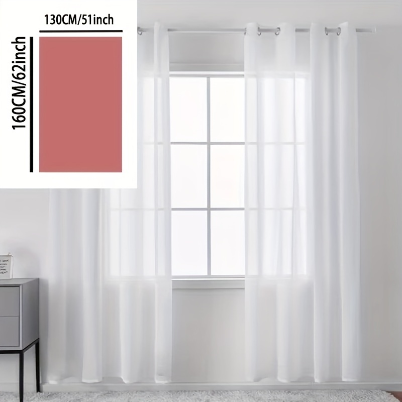1panel White Window Sheer Curtain Solid Simple Living Room - Temu ...