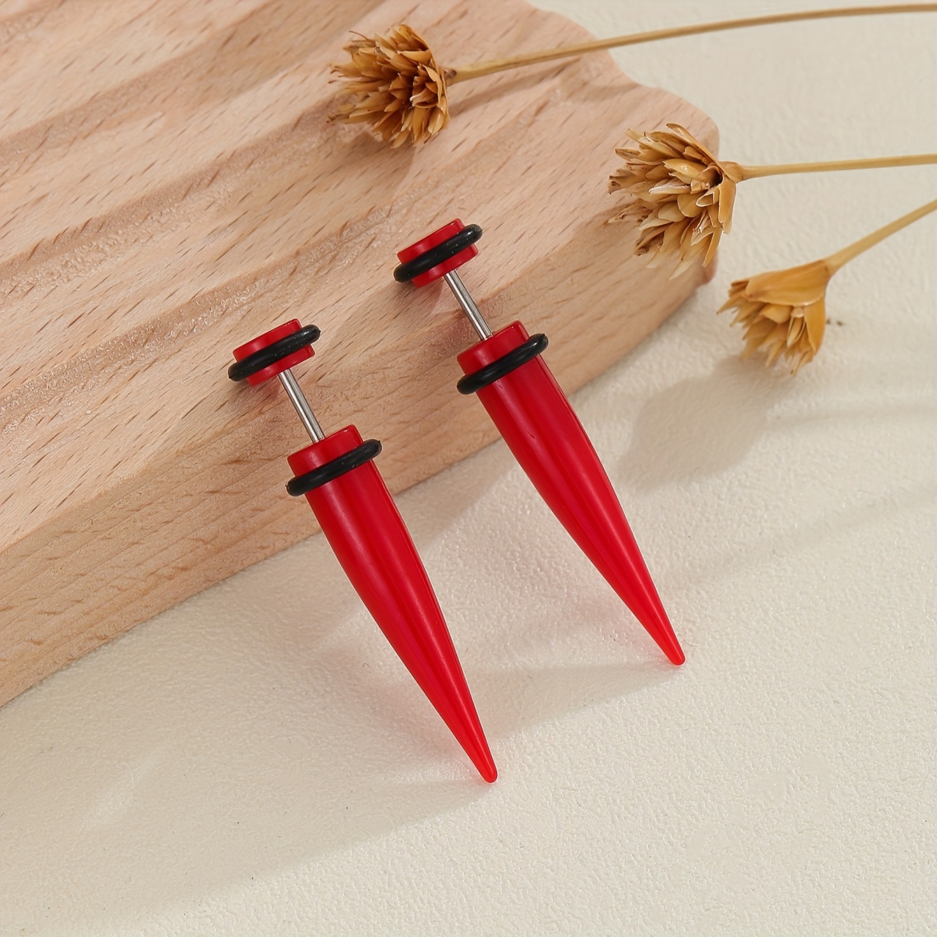 Men's Acrylic Tip Cone False Ear Expander Piercing Ear - Temu United ...