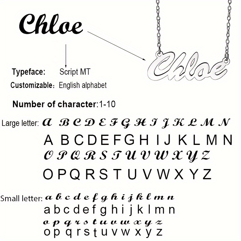 Customized Ladies Name Necklace Stainless Steel Silver Color - Temu ...