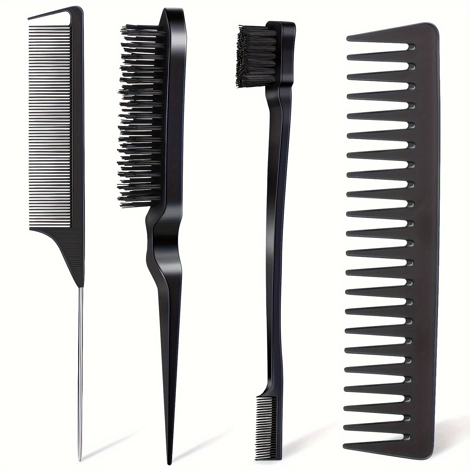 Hair Brush Styling Comb Set Edge Brush Teasing Brush Comb - Temu Australia