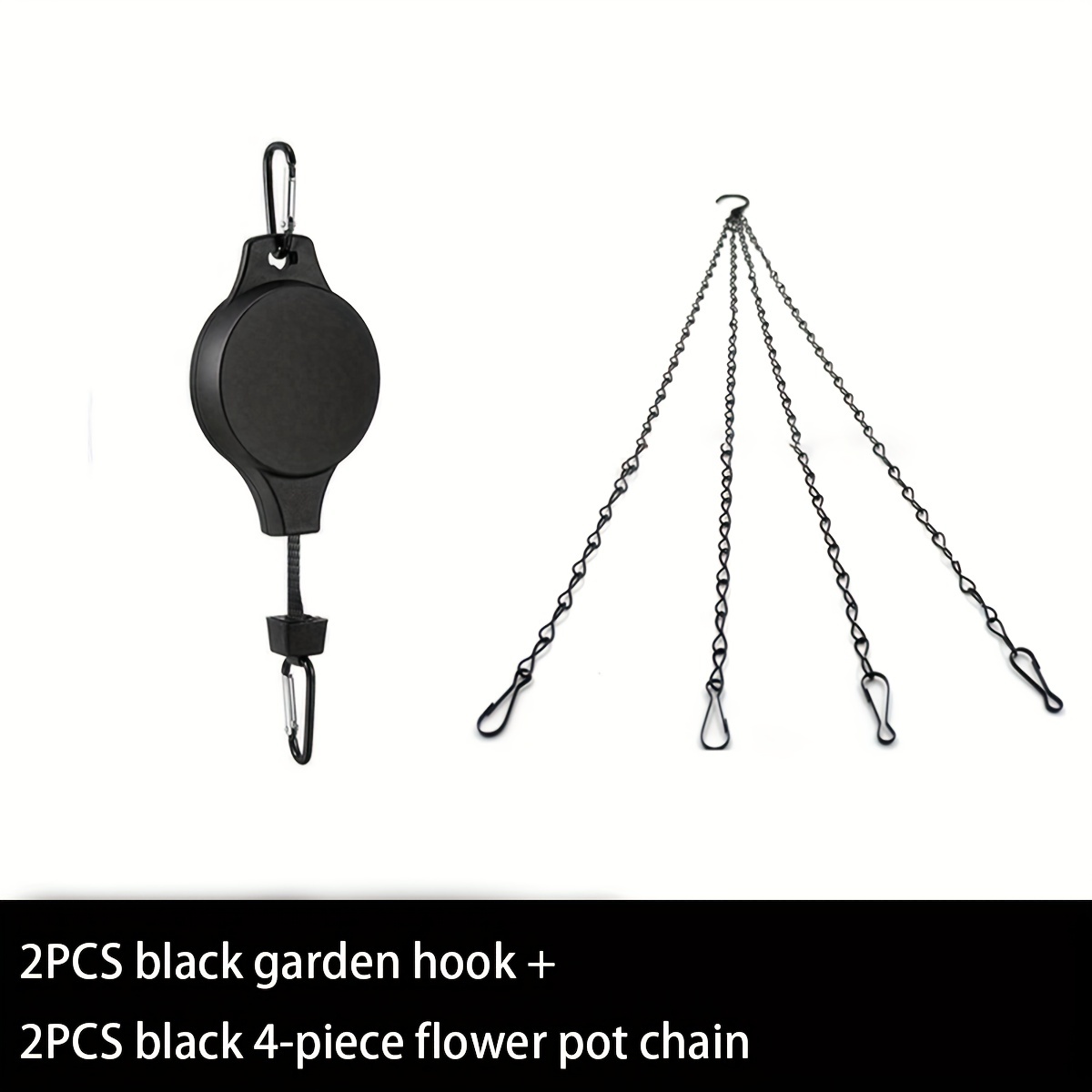 2pcs, Crochet De Jardin Et Chaîne De Pot 2pcs (3 Et 4 Pièces En Option ...