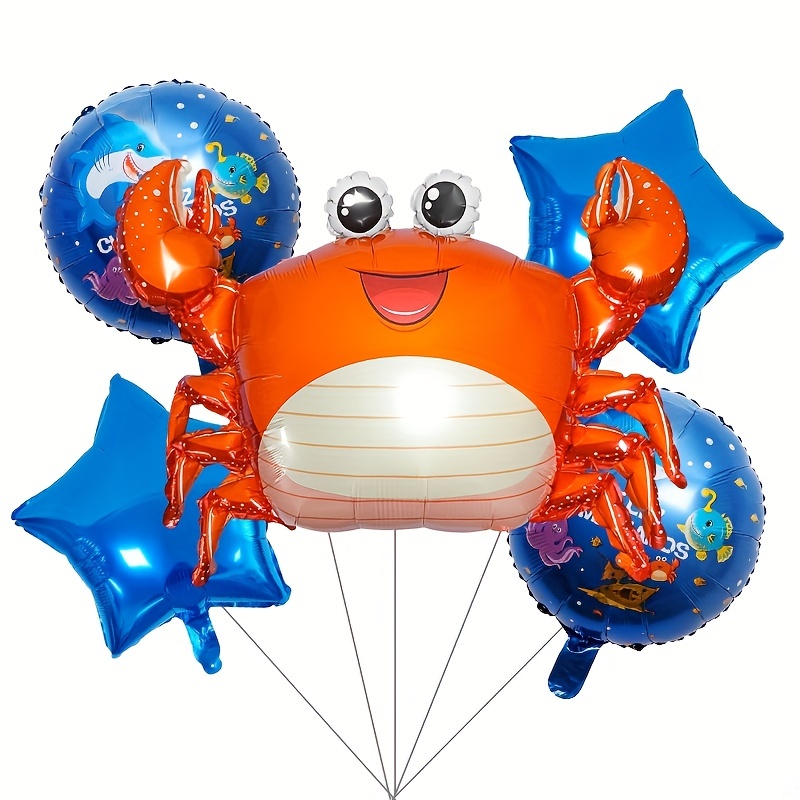 ocean animal theme shark crab dolphin aluminum film balloon set ...