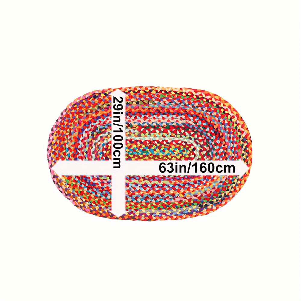 Artificial Cashmere Carpet Colorful Hemp Rope Woven Pattern - Temu ...