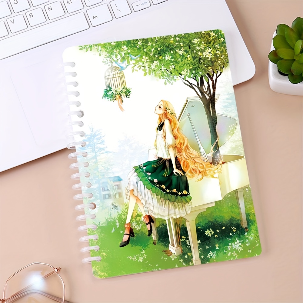 Cartoon Maiden Dream Forest Women Coil Notebook A5 Detachable Paper For ...
