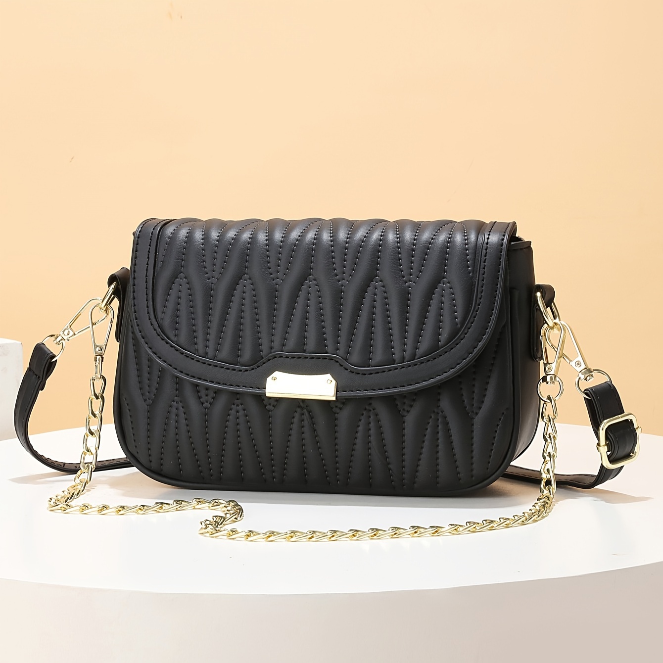 Trendy Quilted match Crossbody Bag Solid Color Flap Phone - Temu New ...