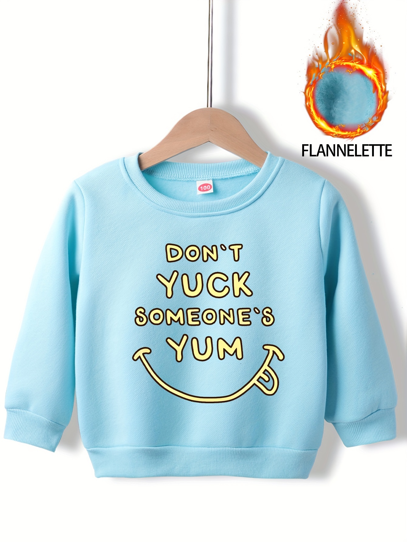 Print Casual Sweatshirt Girls Fun don t Yuck Someone s Yum - Temu Australia