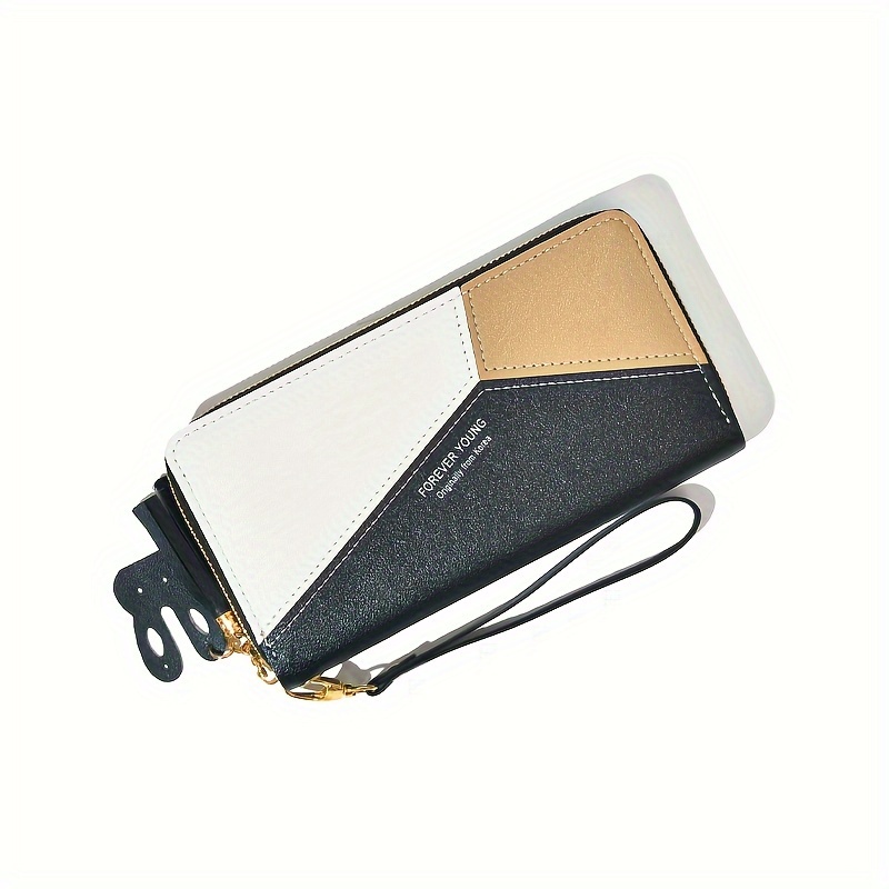 Trendy Contrast Color Long Wallet Portable Multi card Slots - Temu ...