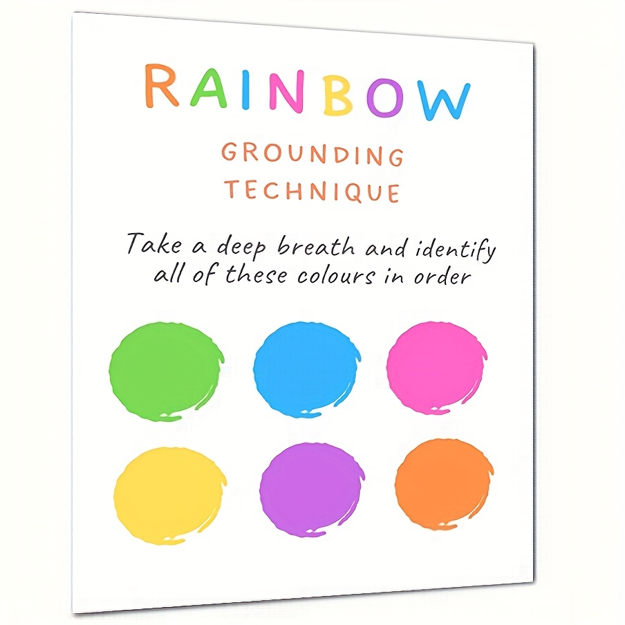 Classroom Decor Rainbow Grounding Technique Calming Corner - Temu