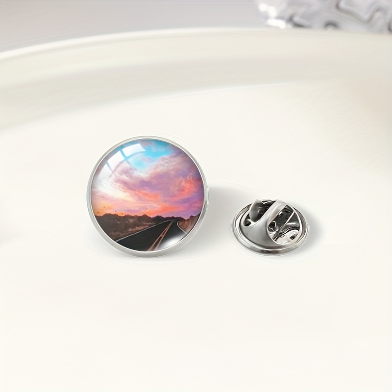 Sunset Beach Collar Lapel Pin Badge Brooch Jewelry - Temu United Kingdom