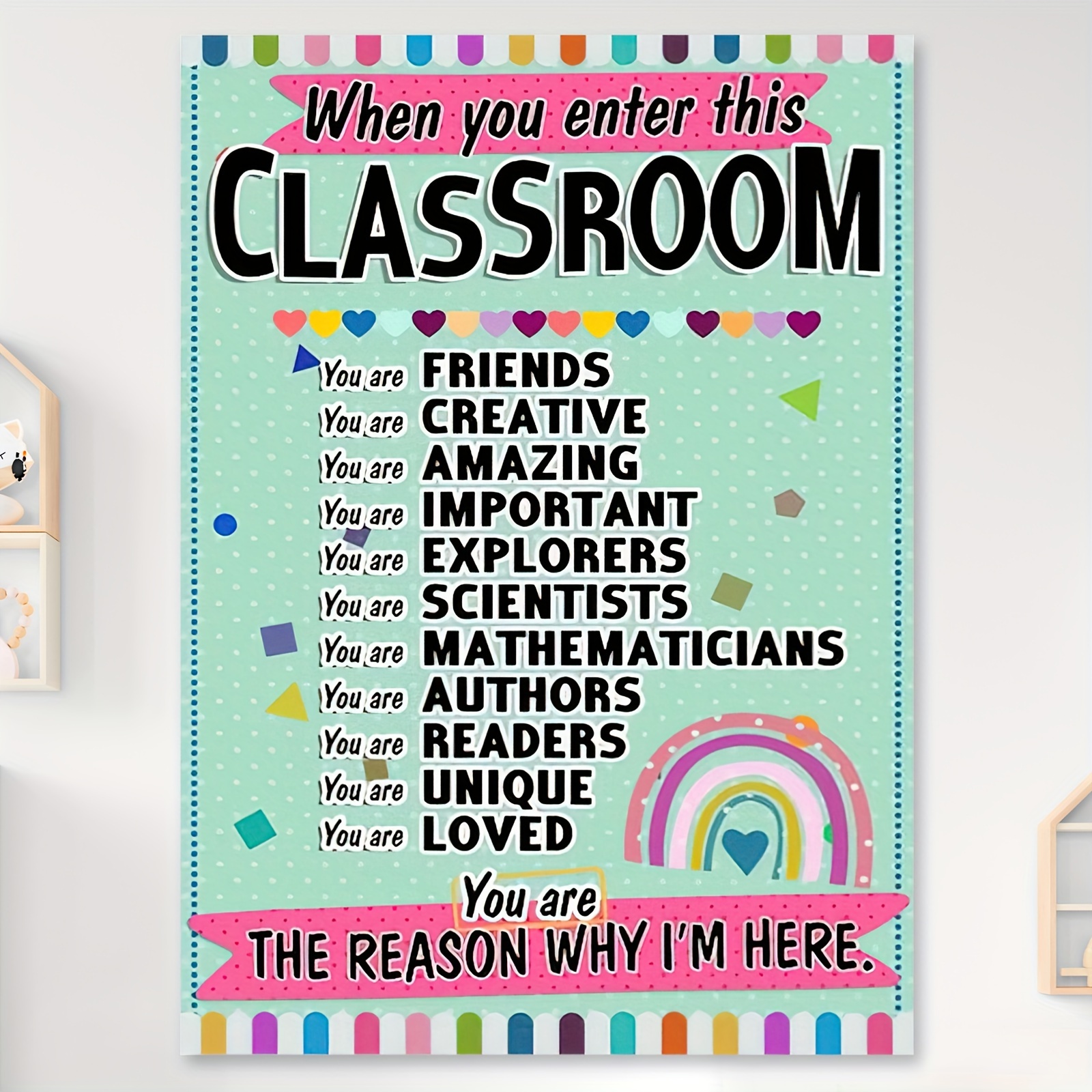Welcome Positive Posters Classroom Poster - Temu