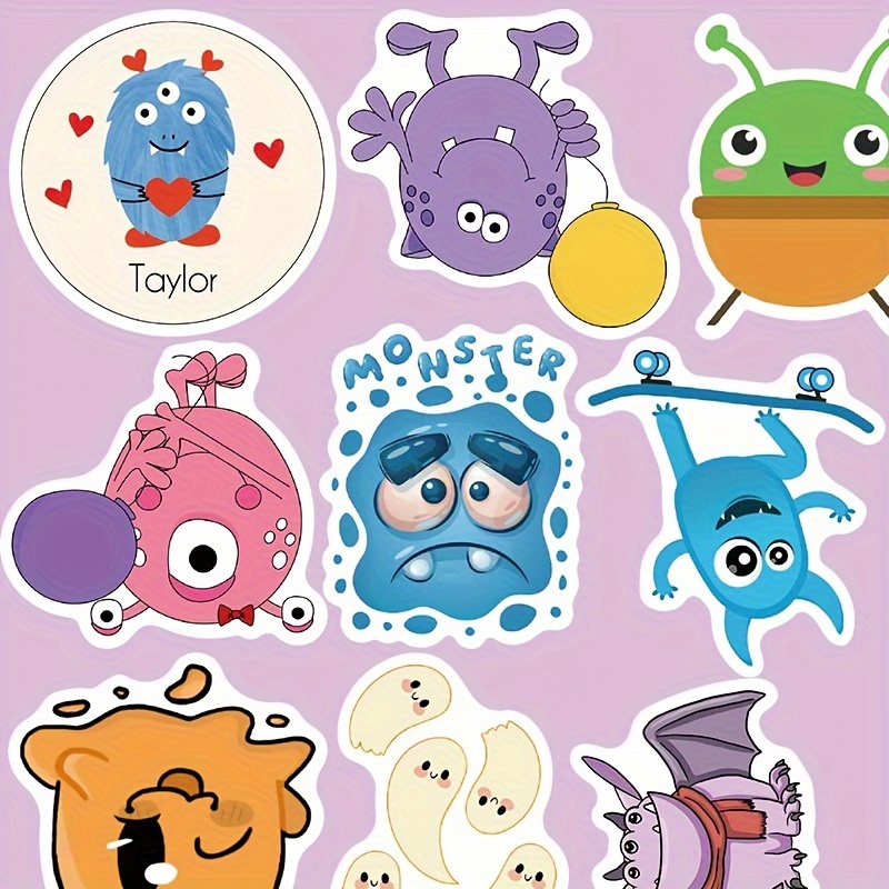 Little Monster Creative Trend Stickers Luggage Scooter - Temu Canada