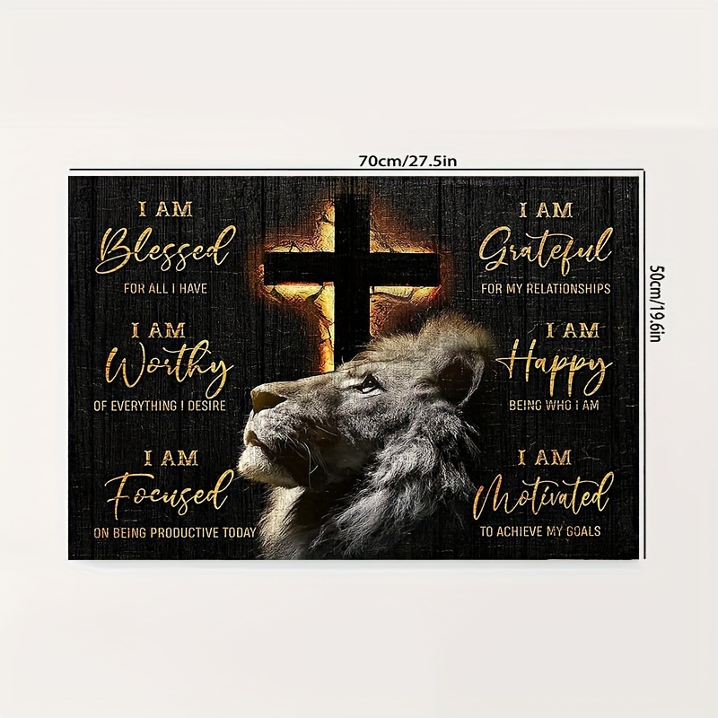 Lion Motivational Canvas Wall Art Lion Wall Decor Lion - Temu Australia