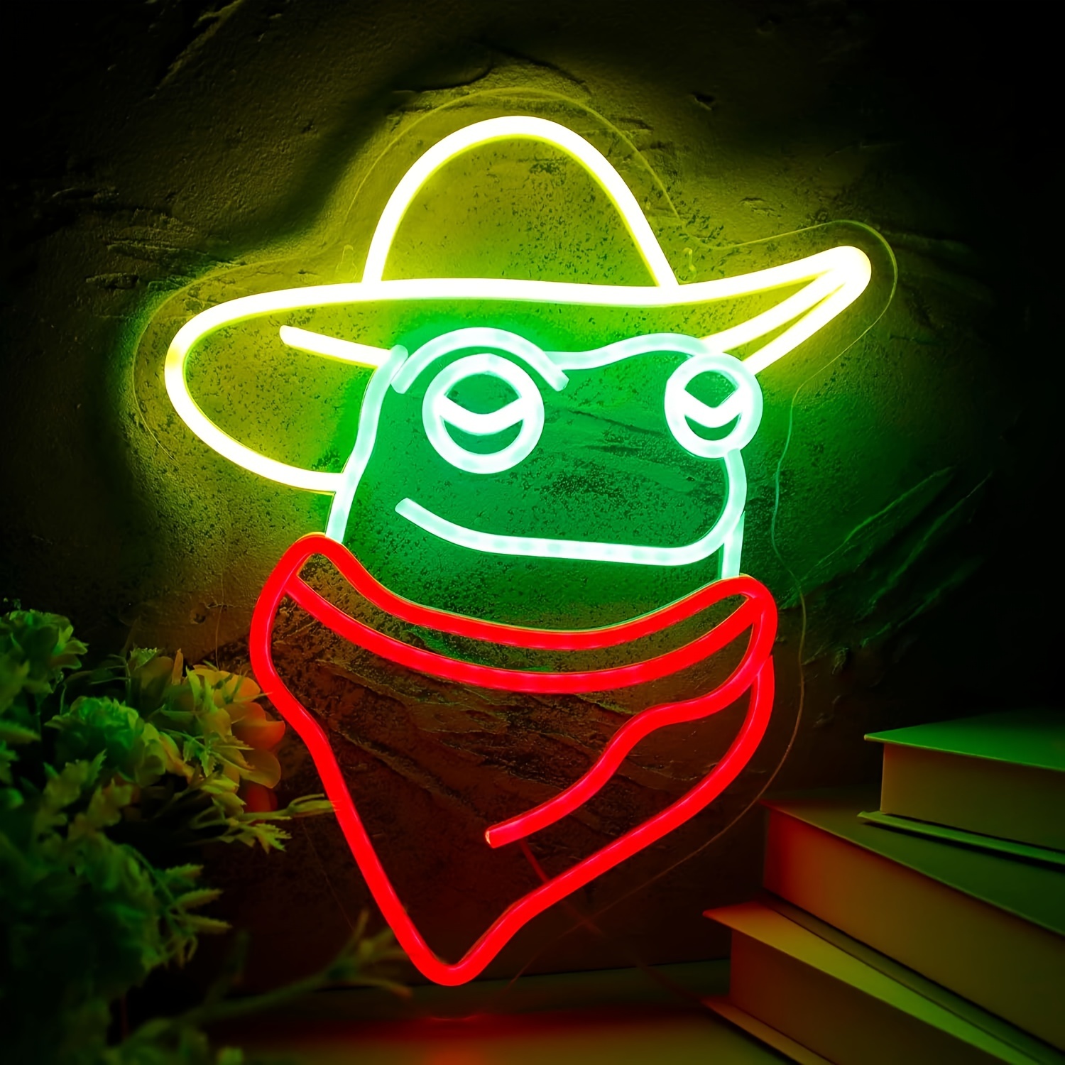 Cowboy Scarf Frog Neon Light Cowboy Hat Frog Light Led Sign - Temu Ireland