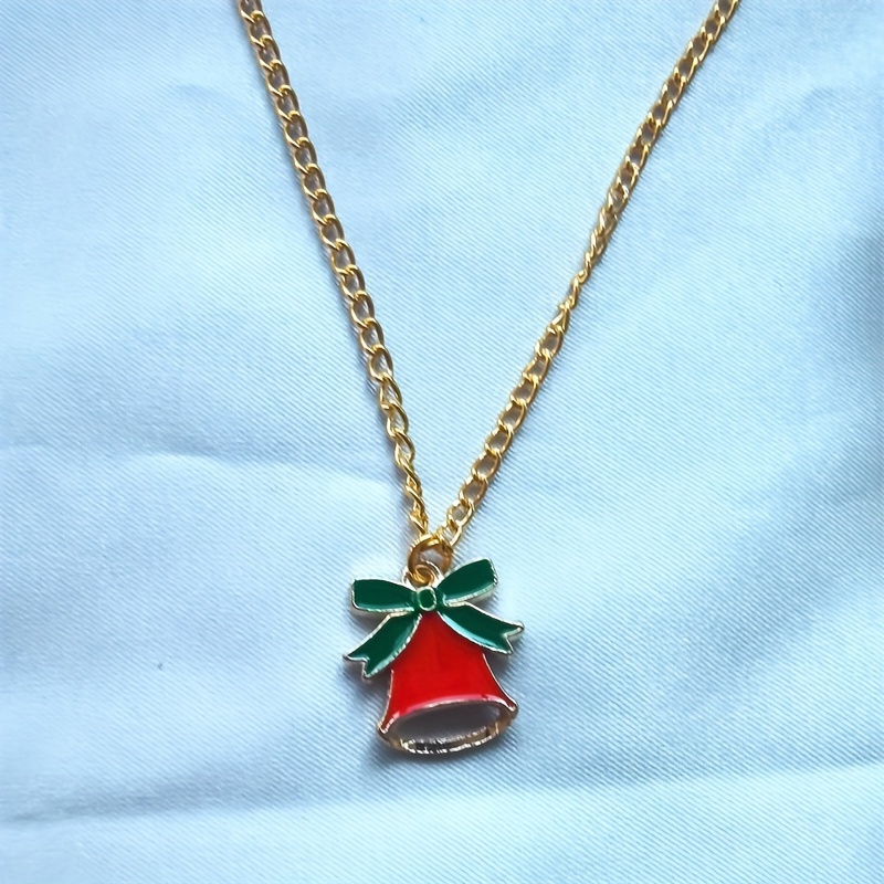Christmas Tree Bell Socks Santa Claus Pendant Necklace - Temu United ...