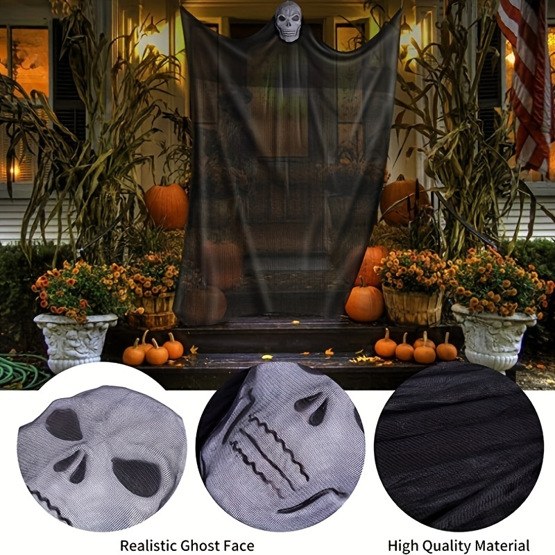 Halloween Horror Hanging Ghost Mask Set Large Decorative - Temu