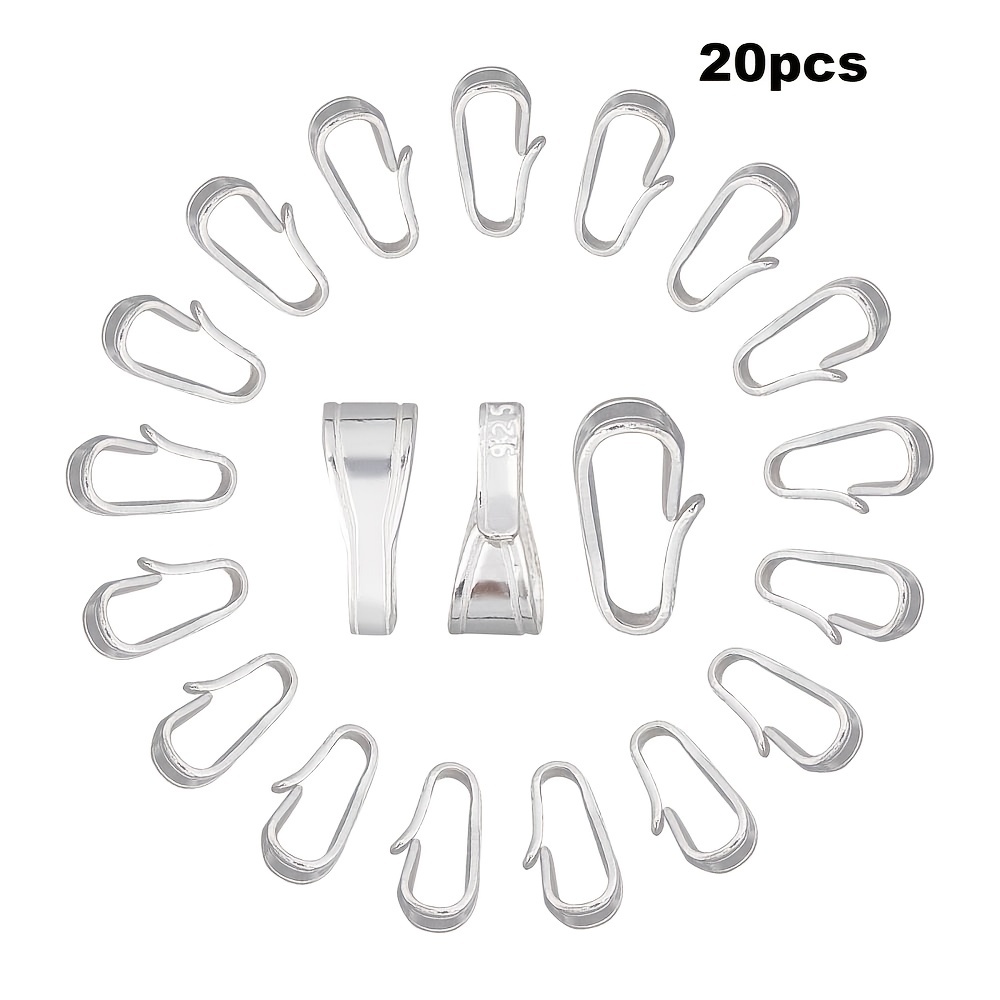 925 Sterling Silver Snap Bails,, Hole: - Temu United Kingdom