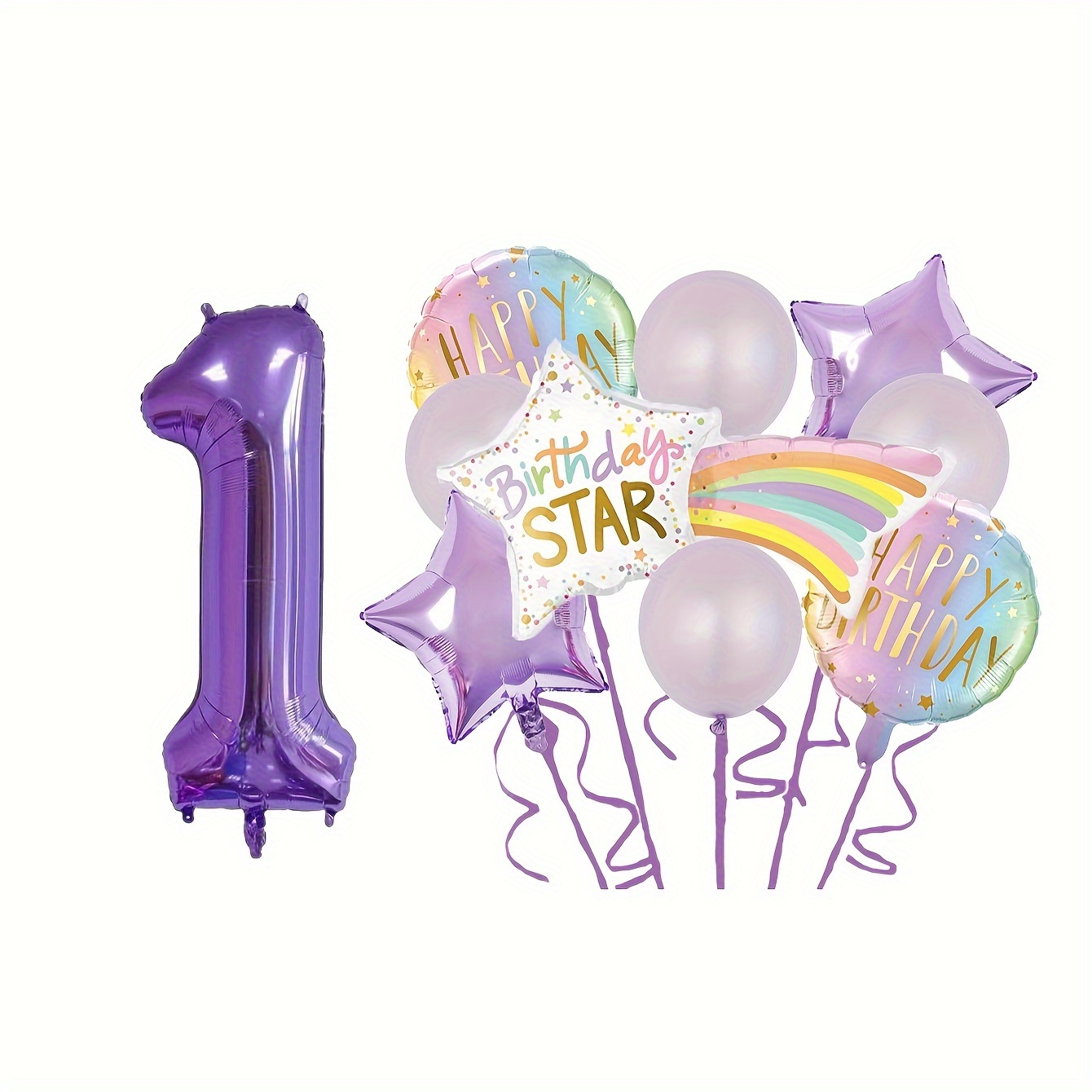 0 9 Birthday Star Balloon Set Birthday Party Decorations - Temu United ...