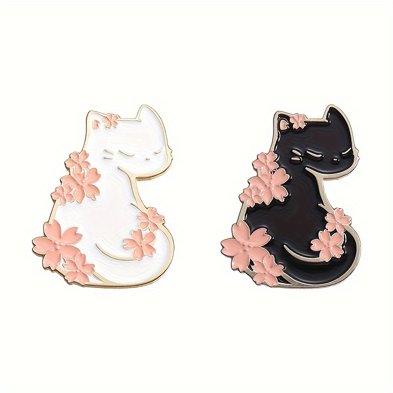 Cute Black White Cats Pins Special Personality Bag Clothes - Temu New ...