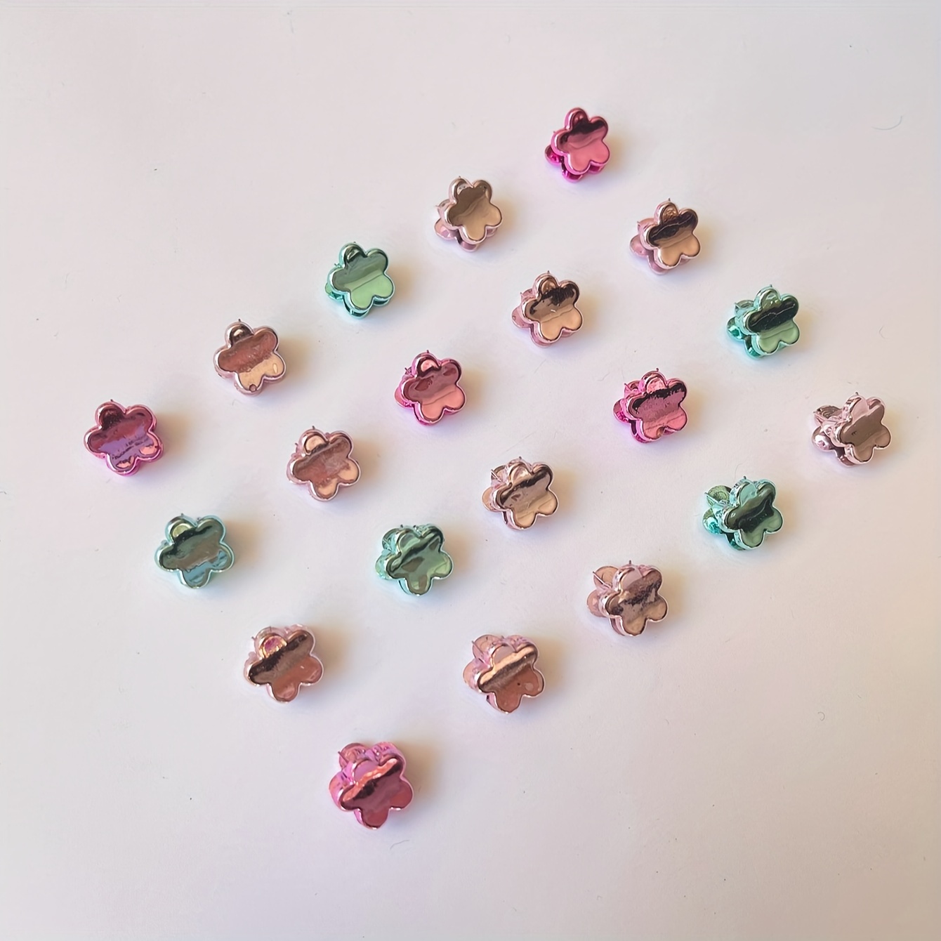 Mini Colorful Flower Shaped Hair Claw Clips Set Non slip - Temu Australia