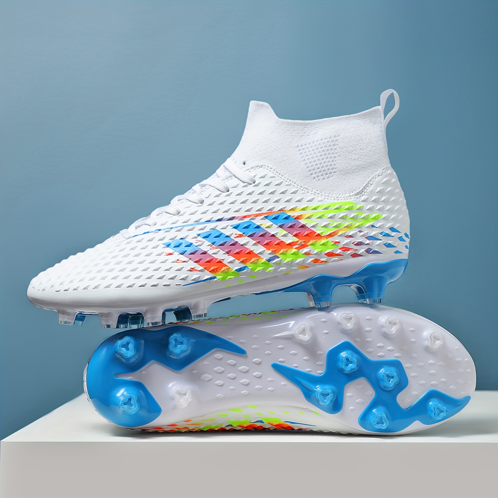 Boy's Non Slip Football Cleat Spikes Professional Comfy - Temu United ...