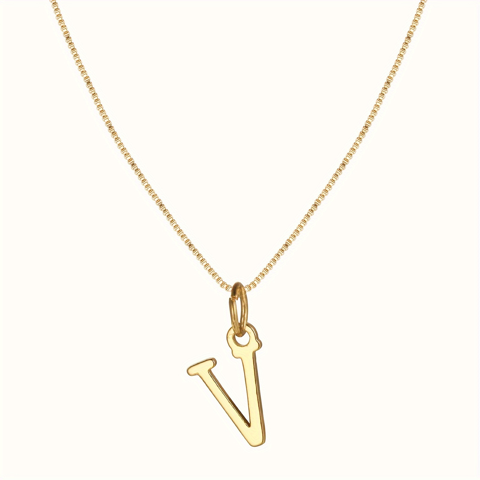 26 English Letter Necklace Minimalist Box Chain English - Temu United ...