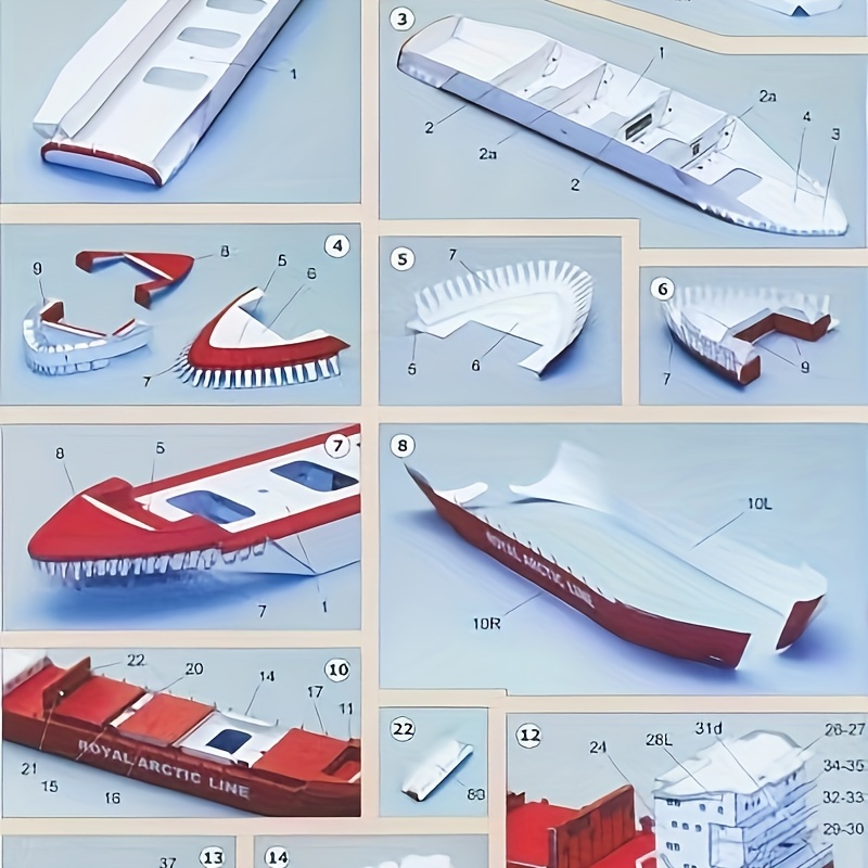 1:400 Container Ship Paper Model Ship Handmade Diy - Temu Australia