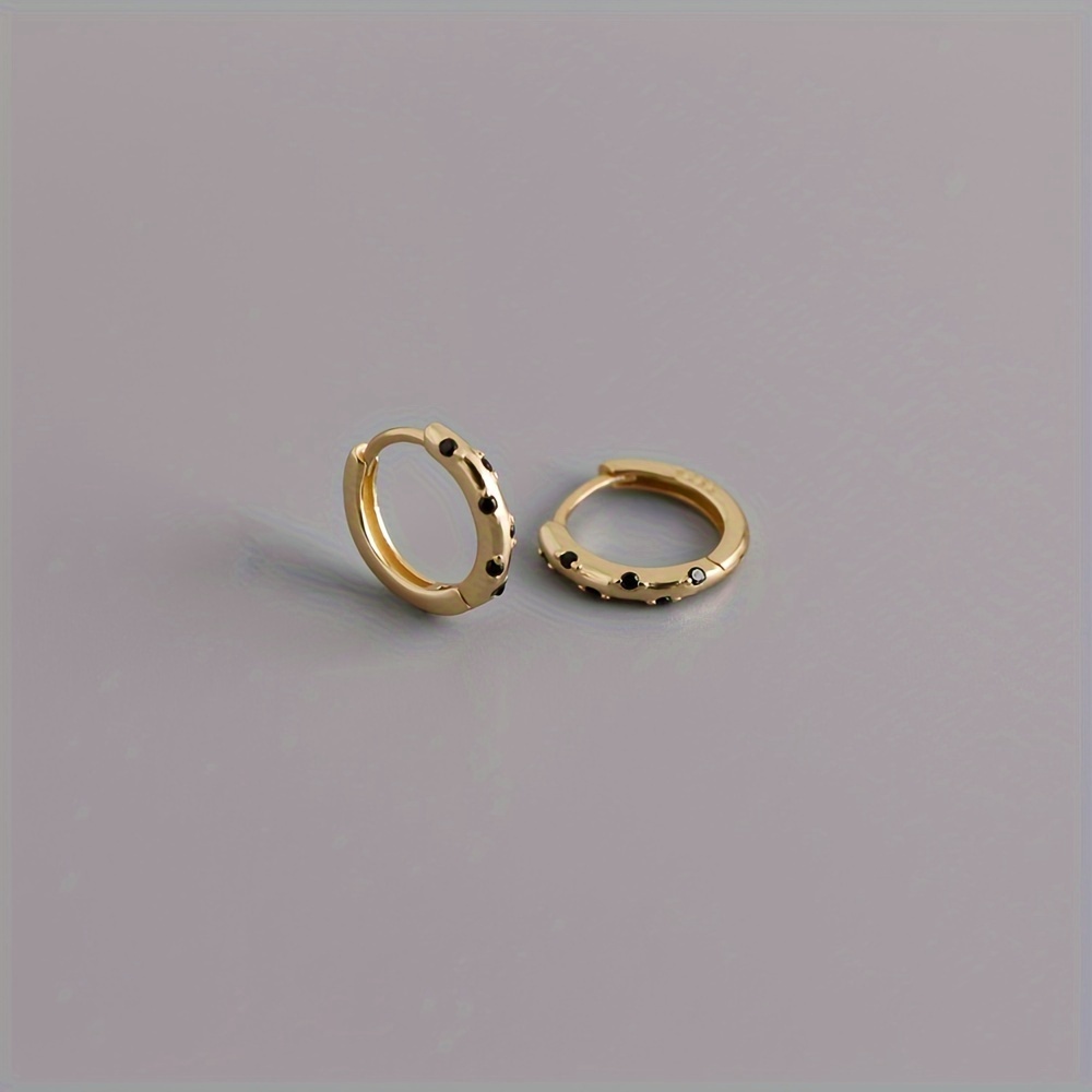 Tiny Delicate Hoop Øreringe 925 Sterling Sølv Hypoallergene - Temu Denmark