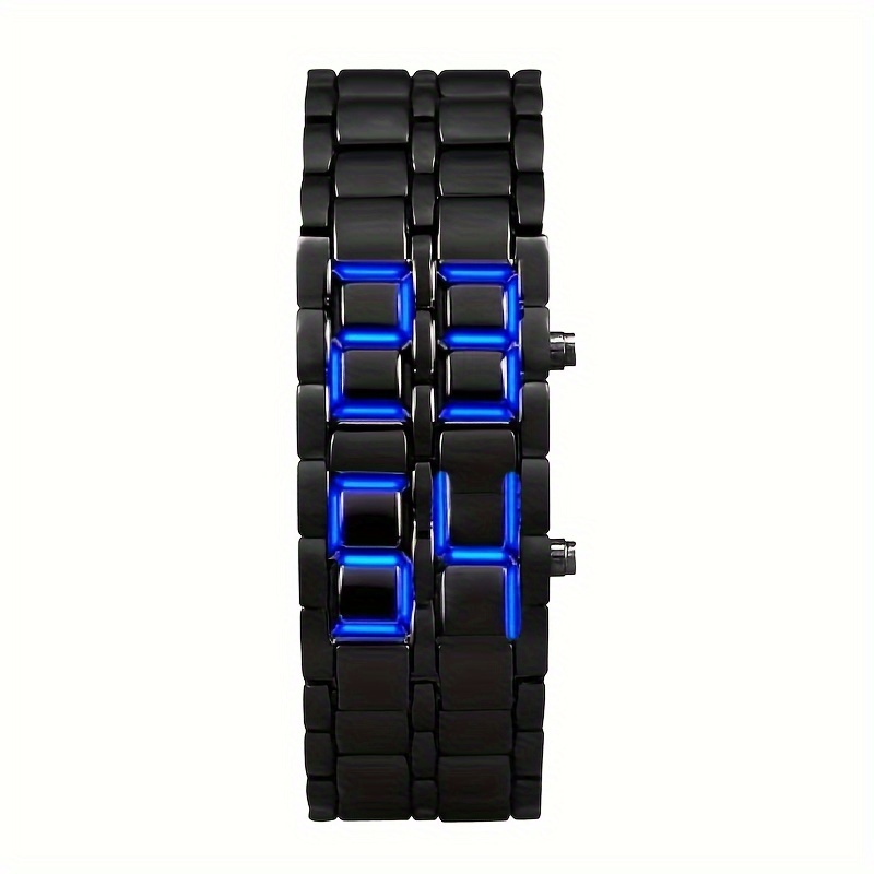 Reloj Electrónico Pantalla Led Pulsera Digital Lava Led Rojo - Temu Mexico