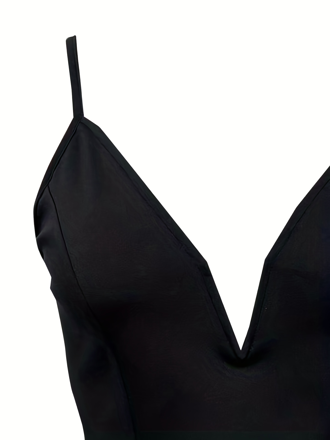 Backless Spaghetti Strap Top Elegant Plunging V neck Crop - Temu United