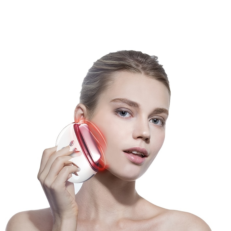Facial Massage Electric Gua Sha Tool Facial Essence Introduction Scraping Vibration Color Light ...
