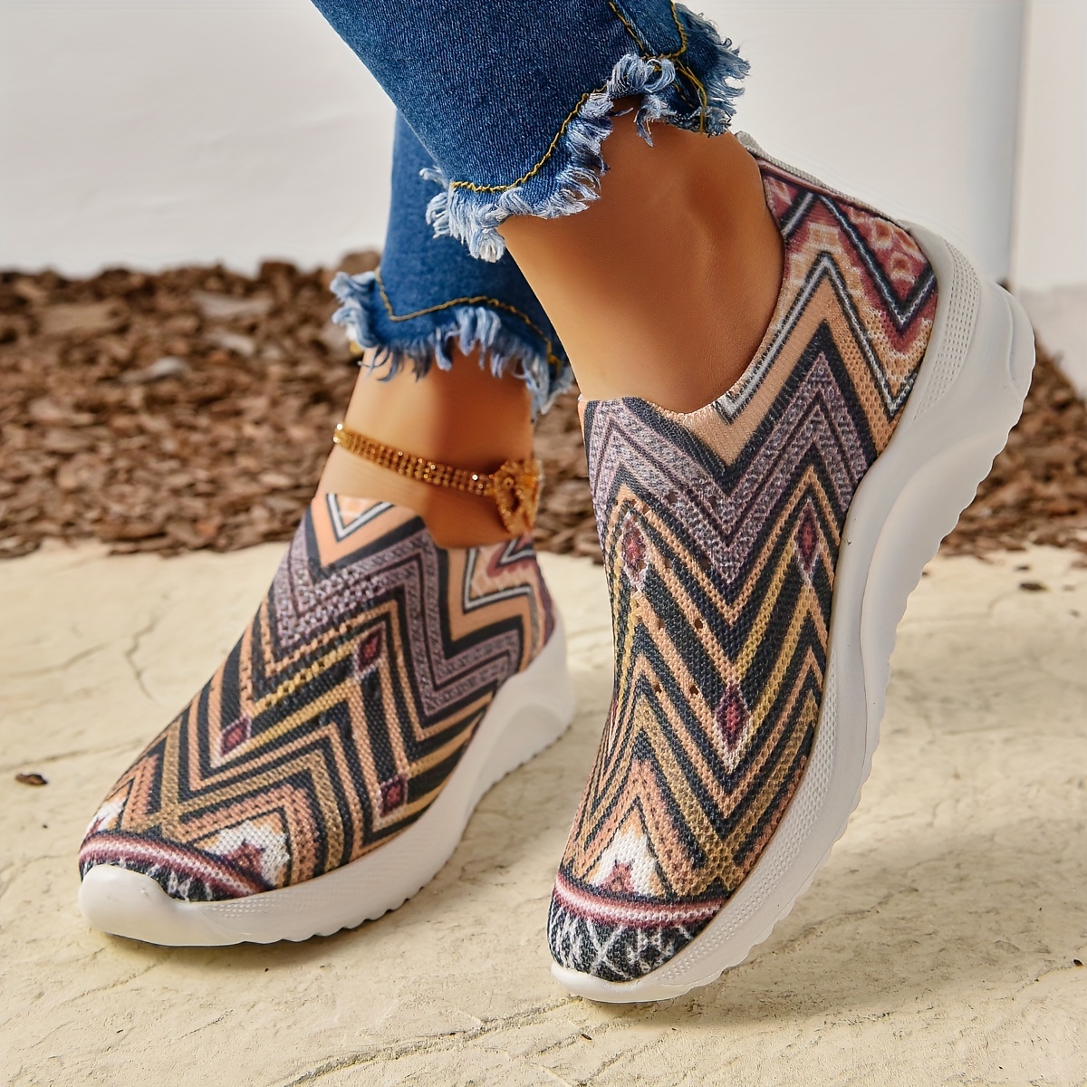 Flying Woven Walking Shoes Women's Aztec Art Pattern Comfy - Temu New ...