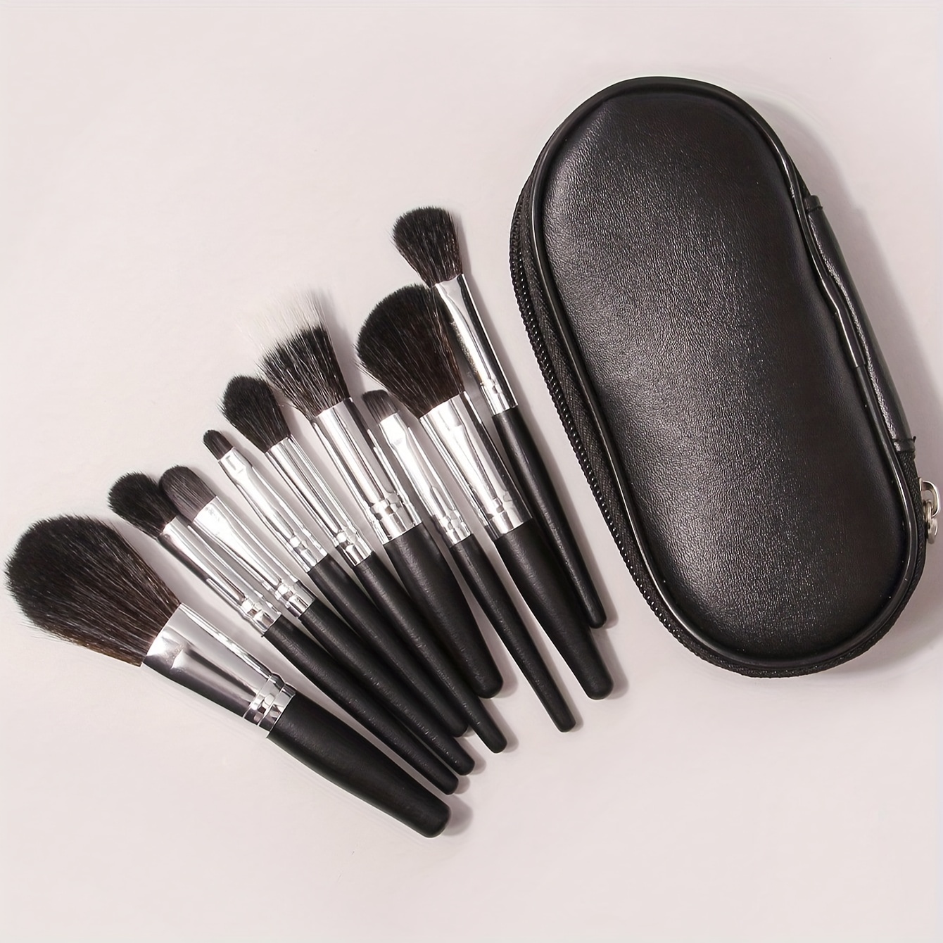 9 Mini Makeup Brush Set Complete Blush Brushes Beauty Tools - Temu ...