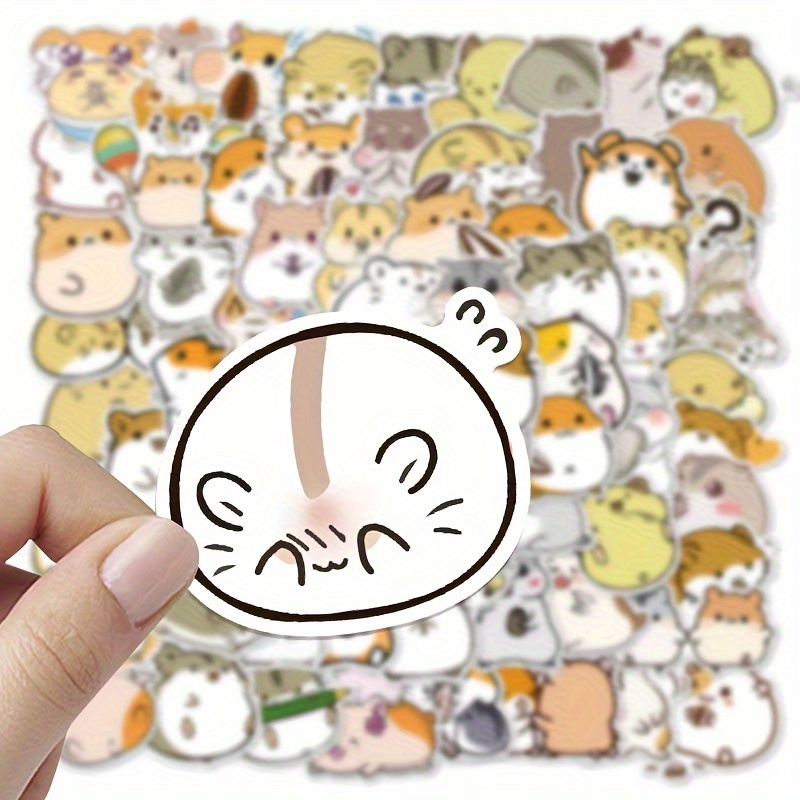 Cartoon Cute Little Hamster Series Phone Case Graffiti Sticker Laptop ...