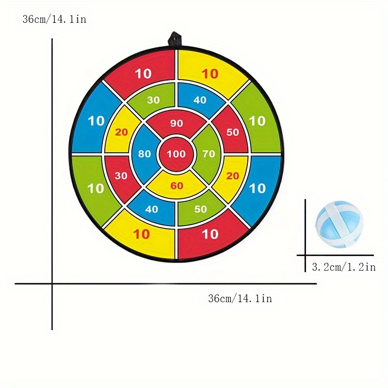 Dart Board Set Sticky Ball Indoor Outdoor Fun Party Games - Temu Australia