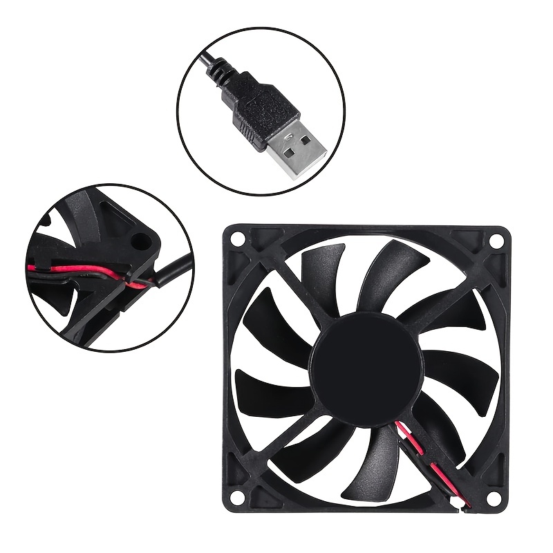 1 2 4pcs 8015 5v usb brushless cooling cooling fan pc cpu computer case ...